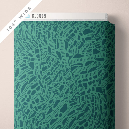 Cloud9 Seashell Serenade ~ 227960 Neverending 108" WIDE BACKING - Teal ...